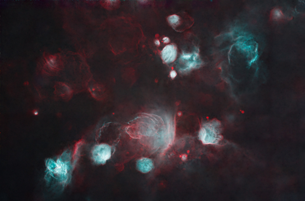 Emission nebula NGC 249 astrophoto in the Small Magellanic Cloud ...